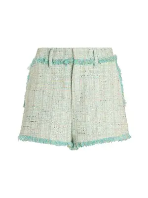 GENNY Multi-thread Jacquard Shorts With Fringe Detail