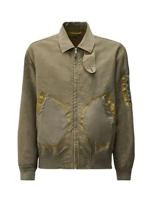 MASSIMO OSTI STUDIO Garment-dyed Jacquard Bomber Jacket