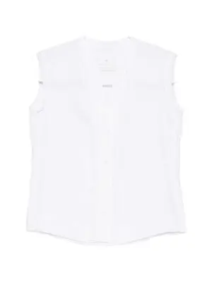 TRAME AUREE Sleeveless Linen Blouse