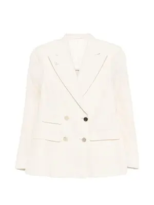 L.B.M. 1911 Double-breasted Linen Blend Jacket