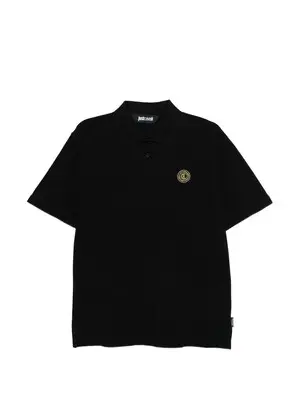 Just Cavalli Polo Shirt With Logo - Black