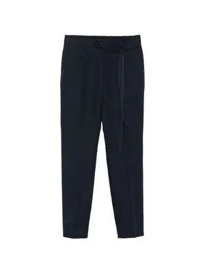 Brioni Pienza Cotton And Linen Trousers - Blue