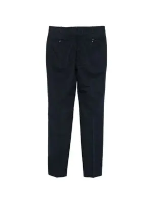 Brioni Pienza Cotton And Linen Trousers - Blue