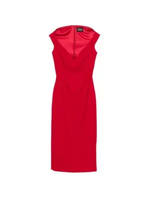 Solace London Monica Midi Dress - Red