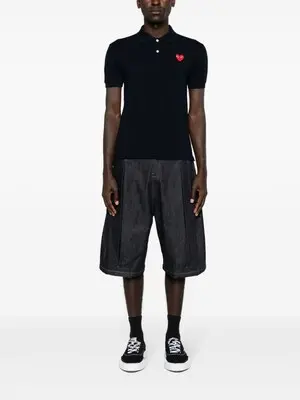 Play Comme Des Garcon Cotton Polo Shirt - Blue