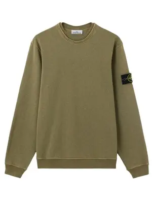 Stone Island Crew Neck Sweater With Logo Patch