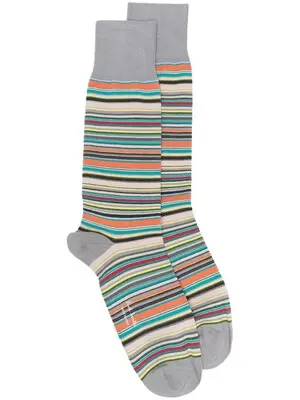 Paul Smith Signature Stripe Crew Socks - Grey