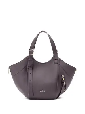 Loewe Hammock Leather Tote Bag - Brown