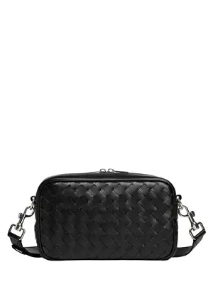 Bottega Veneta Braided Camera Bag - Black