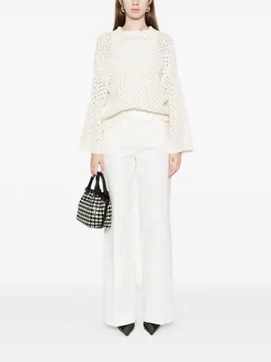 Fabiana Filippi Wool Blend Open Knit Sweater