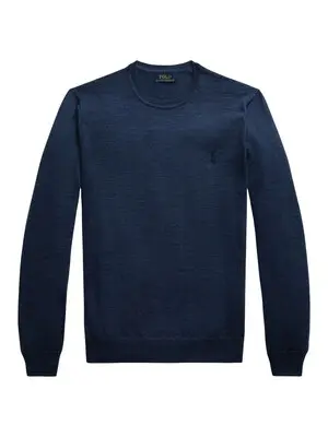 Polo Ralph Lauren Fine Knit Crew Neck Long Sleeve Sweater - Blue