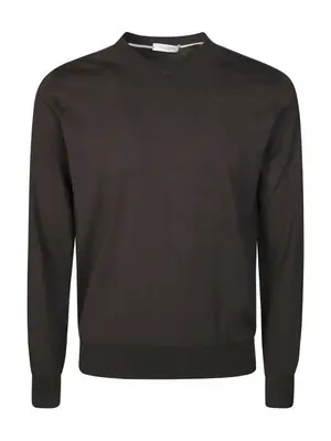 PAOLO PECORA Crew Neck Sweater - Brown