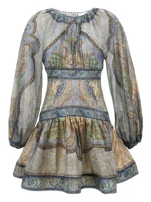 Zimmermann Wanderlust Cotton And Silk Mini Dress