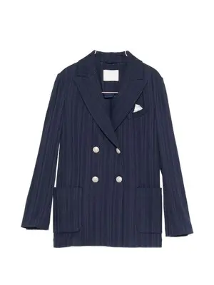 CIRCOLO 1901 Cotton Double-breasted Jacket With Notch Lapel