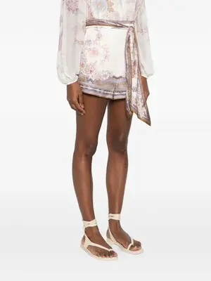 Zimmermann Luna Linen Shorts