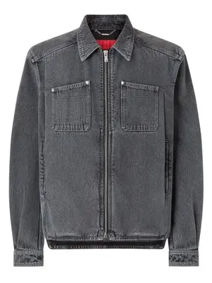 FERRARI Cotton Denim Jacket - Grey