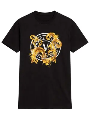 Versace Baroque Print Logo T-shirt - Black