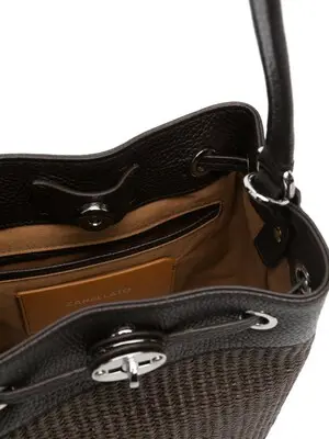 ZANELLATO Mondà Vimini Small Bucket Bag - Brown