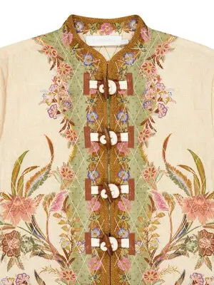 Zimmermann Indra Printed Cotton Jacket - Green