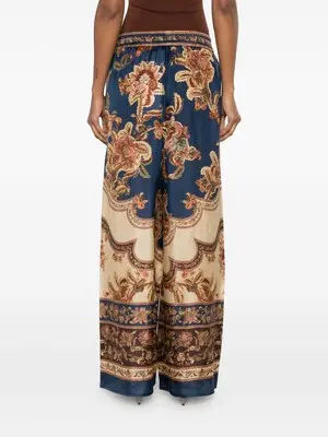 Zimmermann Aster Printed Silk Trousers