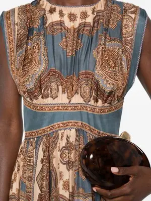 Zimmermann Mahon Printed Silk Maxi Dress - Blue