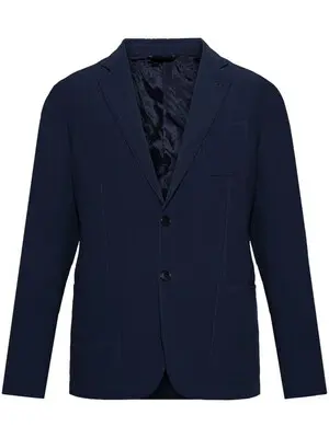 Giorgio Armani Textured Wool Jacket With Notched Lapels