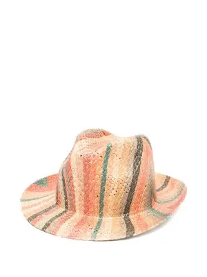 Paul Smith Striped Straw Hat - Beige