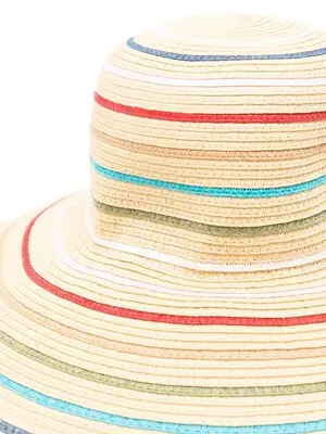 Paul Smith Straw Sun Hat With Wide Brim - Beige