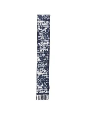 PIERRE-LOUIS MASCIA Printed Silk Scarf - Blue