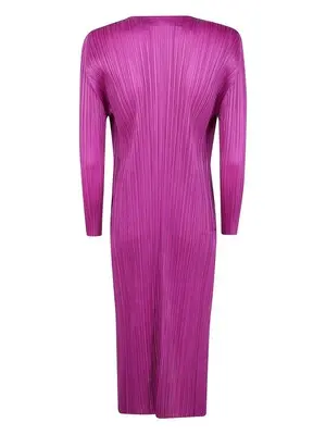 Issey Miyake Pleated Long Cardigan