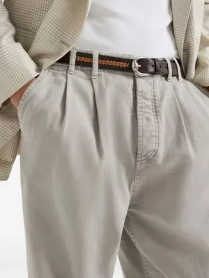 Brunello Cucinelli Pleated Cotton Trousers