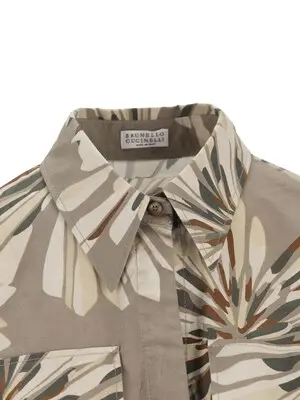 Brunello Cucinelli Printed Cotton Shirt Dress