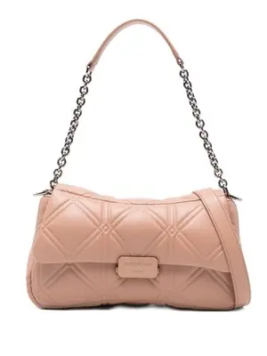 Emporio Armani Quilted Leather Shoulder Bag - Beige
