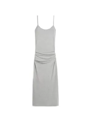 TOTEME Ruched Slip Dress - Grey