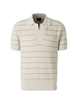 Brioni Striped Cotton Polo Shirt