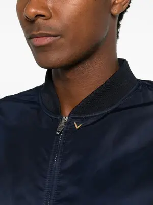 Valentino Garavani Vgold Nylon Bomber Jacket