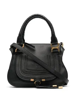Chloé Marcie Small Leather Handbag - Black
