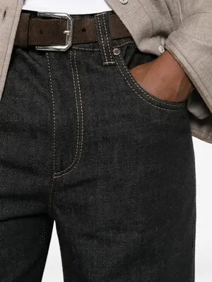 Brunello Cucinelli Denim Cotton Jeans With Contrast Stitching