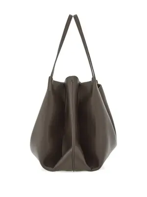 FERRAGAMO Large Leather Shoulder Bag - Grey