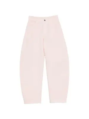 Alaïa Peplum Denim Jeans - Pink