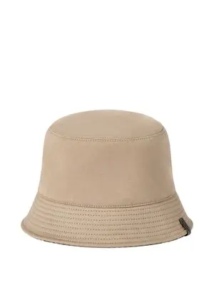 Brunello Cucinelli Cotton And Linen Bucket Hat - Brown