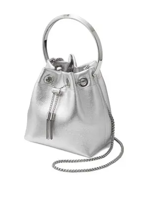 JIMMY CHOO Bon Bon Bucket Bag - Silver