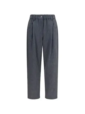 Brunello Cucinelli Wool Blend Tailored Trousers
