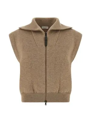 Brunello Cucinelli Zip Up Vests For Women
