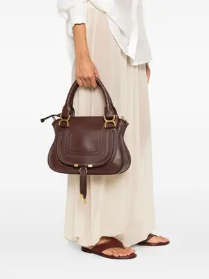 Chloé Marcie Small Leather Handbag - Brown