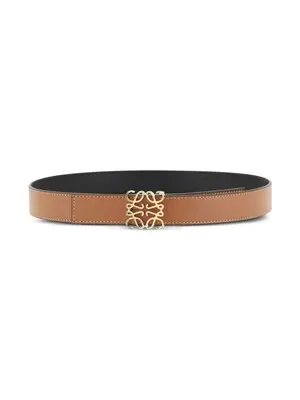 Loewe Anagram Leather Belt - Brown