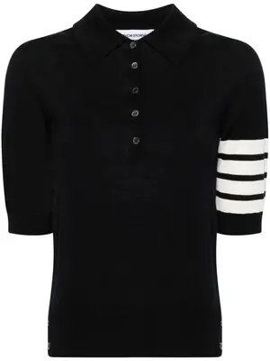 Thom Browne Wool Polo Shirt - Blue