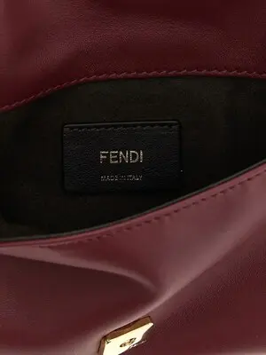 Fendi Mamma Baguette Leather Pouch - Red