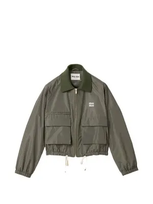 Miu Miu Zipped Blouson Jacket - Green