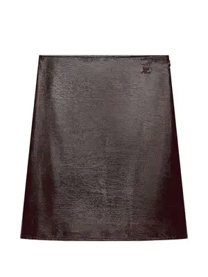COURREGES Vinyl Skirt - Red